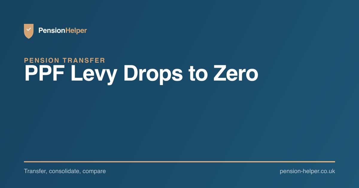 PPF Levy Drops to Zero | PensionHelper