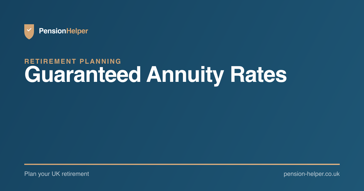 Guaranteed Annuity Rates | PensionHelper