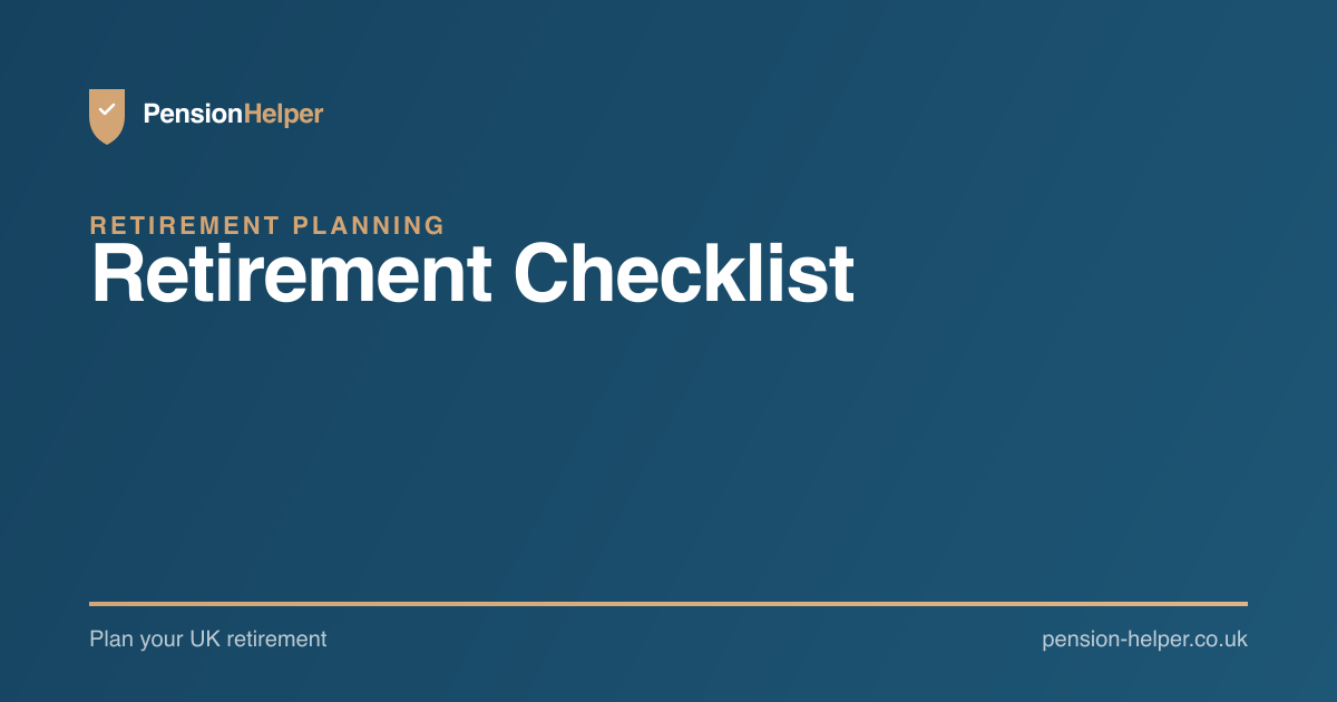 Retirement Checklist | PensionHelper